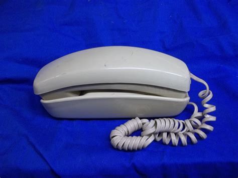 Old Vintage Antique White Colored Rotary Telephone Phone Decor Craft