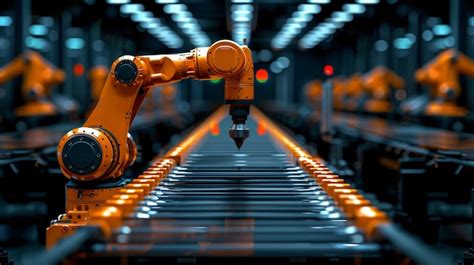 Premium Photo Robotic Arm Sorting Items On Conveyor Belt