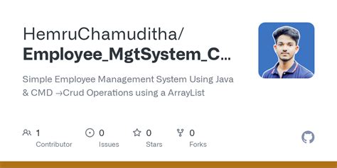 Github Hemruchamuditha Employee Mgtsystem Crud Console Simple Employee Management System