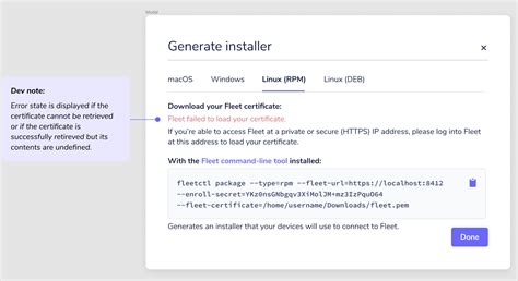 Generate Installer Screen May Be Returning An `undefined` Certificate · Issue 3374 · Fleetdm