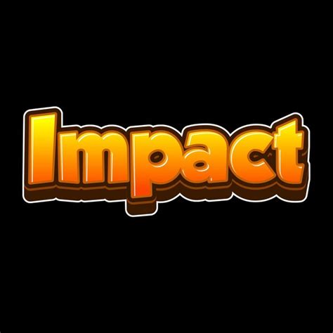 Premium Photo Impact Text 3d Orange Black Background Photo 