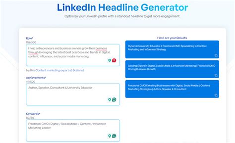 Compelling LinkedIn Headline Generators Compelling LinkedIn Headline Generators