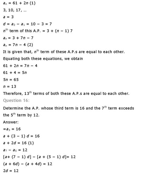 Ncert Solutions Class 10 Maths Ch 5 Arithmetic Progressions Free Ncert Books And Solutions