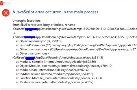 Update Throw An Exception · Issue 1158 · Keewebkeeweb · Github