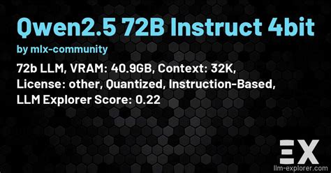 Qwen25 72b Instruct 4bit By Mlx Community Benchmarks Features And Detailed Analysis Insights