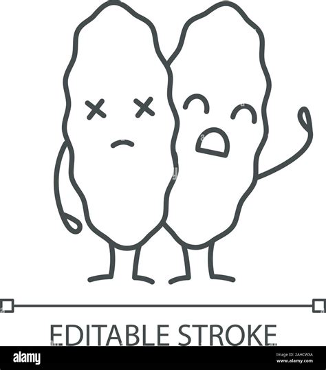 Smiling Thymus Gland Linear Icon Thin Line Illustration Happy Primary