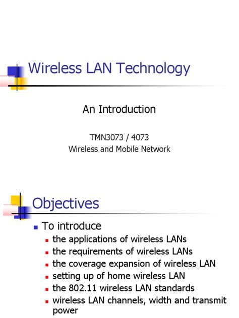 05 Wireless Lan Technology 2018a Pdf Wireless Lan Computer Network