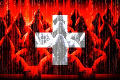 anonymous hooded hackers flag of switzerland binary code cyber