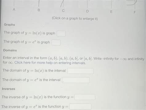 Answered A B C Click On A Graph To Enlarge It Graphs The Graph Of Y