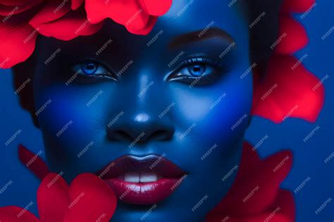 Premium Ai Image Stylish Young Woman In Red Lipstick