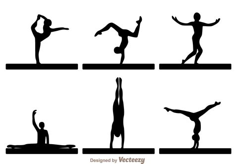Vector Gymnast Silhouettes Download Free Vector Art Stock Graphics