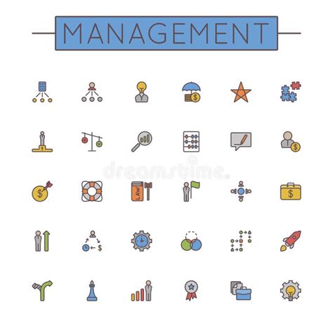 20 Management Line Icon Pack Like Project Idea Active Learning Diagram