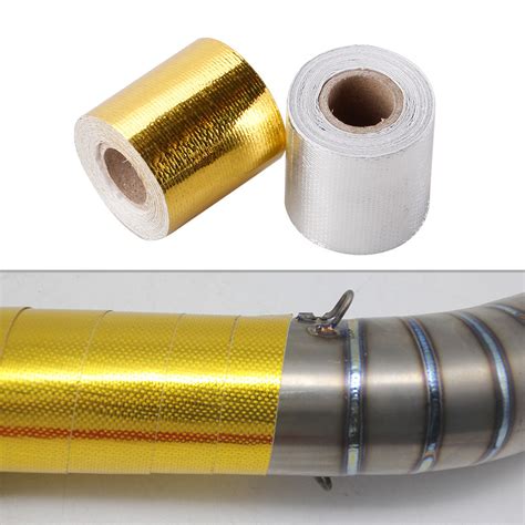 5cm 5m Car Motorcycle Exhaust Wrap Pipe Header Heat Insulation Roll Tape Turbo Heat Exhaust