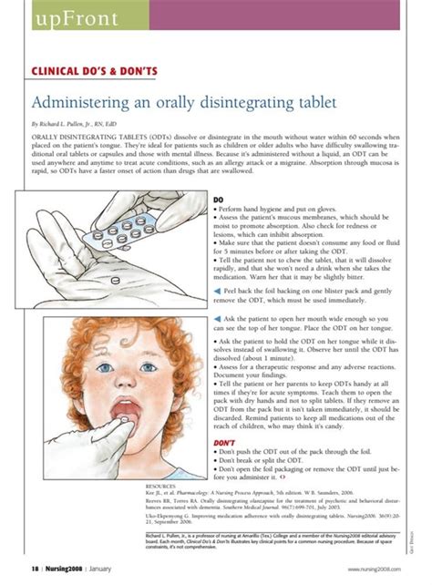 Administering An Orally Disintegrating Tablet Nursing2022