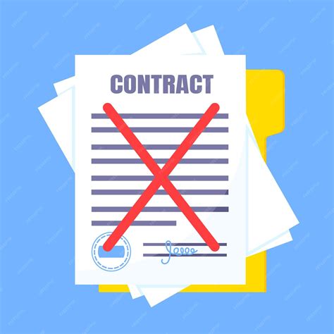 Premium Vector Contract Cancellation Business Concept Terminated Tearing Contract Paper Sheet