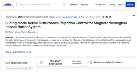 Sliding Mode Active Disturbance Rejection Control For Magnetorheological Impact Buffer System