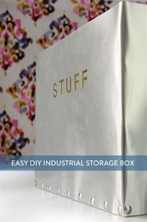 How To Easy Diy Industrial Metal Storage Box Diy Metal Storage Bins