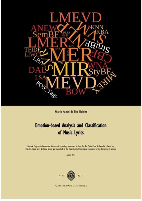 Pdf Emotion Based Analysis And Classification Of Music Lyrics