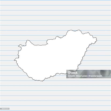 헝가리 지도 의 벡터 백색 손 그려진 와 조각 벡터 일러스트 Eps10 개념에 대한 스톡 벡터 아트 및 기타 이미지 개념 계획 교습 Istock