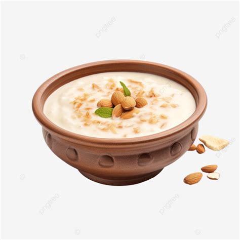 Badami Kheer In Ceramic Bowl Ai Generated Web App Dessert Png