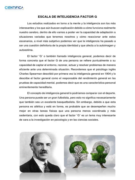 Escala De Inteligencia Factor G Pdf Pdf