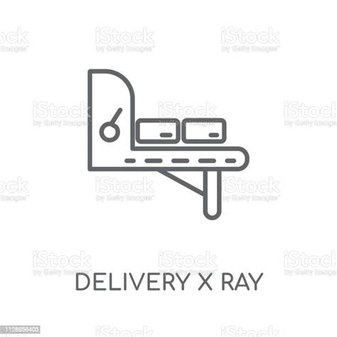 배달 X 레이 선형 아이콘 납품 및 물류 컬렉션에서 흰색 배경에 현대 개요 배달 X 레이 로고 개념 0명에 대한 스톡 벡터 아트 및 기타 이미지 Istock