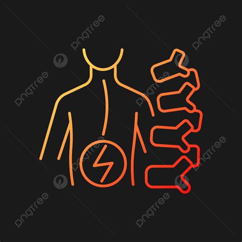 Icon For Darkthemed Degenerative Scoliosis Gradient Vector Design Vector Problem Theme Adult