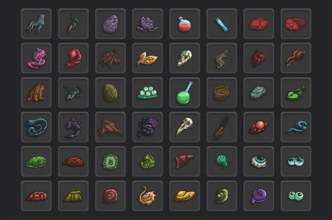 RPG Loot Vector Icons By Free Game Assets GUI Sprite Tilesets