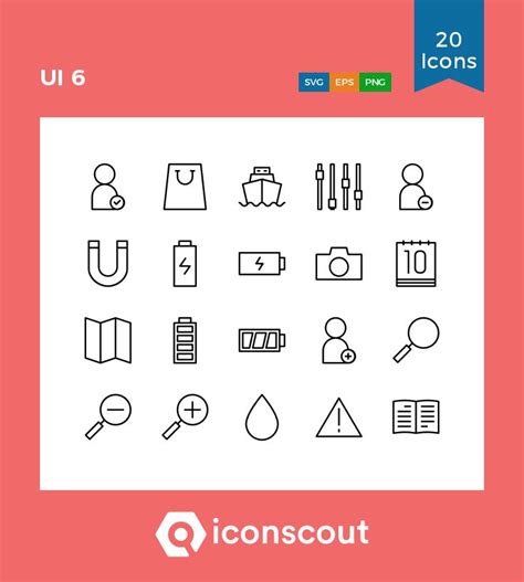 Download Ui 6 Icon Pack 20 Line Icons
