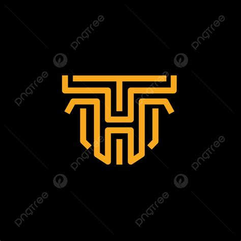 Gambar Inisial Kreatif Ht Logo Konsep Garis Tipis Rancangan Surat