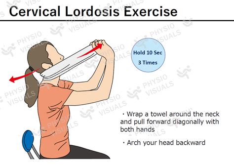 Cervical Lordosis Exercise Physio Visuals Illustrated Exercise Stretching And