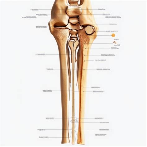 Diagrama Detalhado Da Anatomia Do Osso Da Tíbia Com Partes Rotuladas