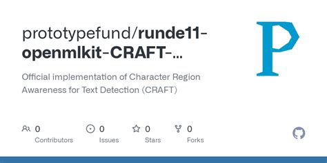 Github Prototypefundopenmlkit Craft Pytorch Official Implementation Of Character Region