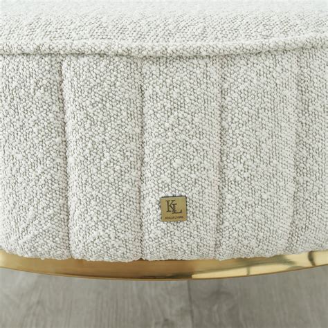 Hilda Ii Cream Boucle Ottoman