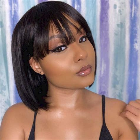 Luvme Hair Short Black Wig Bold And Casual Look With True Black