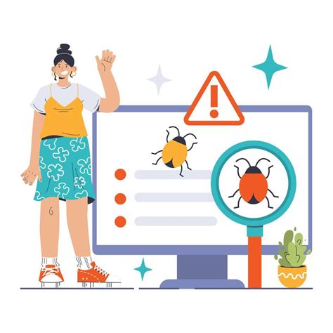 Software Testing Code Testing And Debugging It Specialist Searching 47093487 Vector Art At