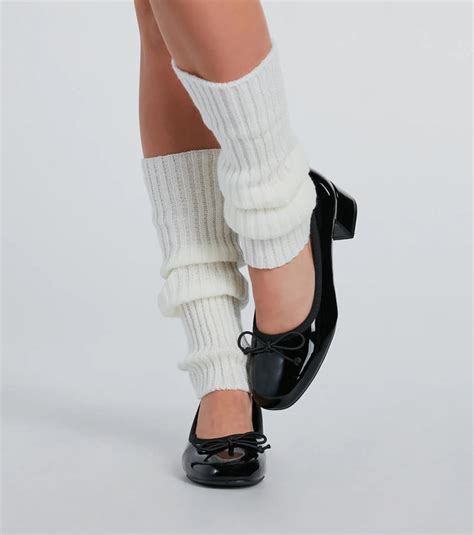 Stylish Layer Rib Knit Leg Warmers And Windsor
