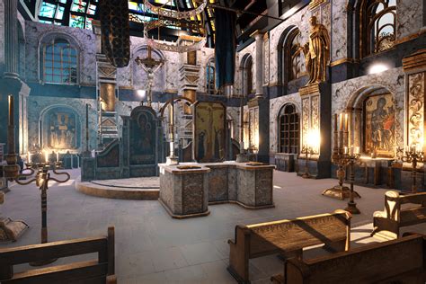 cathedral 3 urp 3d 历史建筑 unity asset store