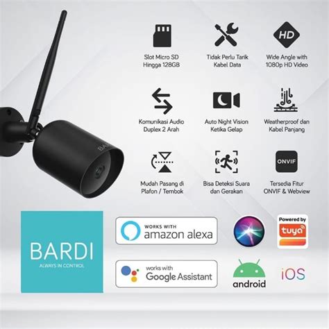Jual Bardi Smart Outdoor Ip Camera Static 1080p Hd Cctv Wifi Ipcam Iot Automation Odr Ipc Stc