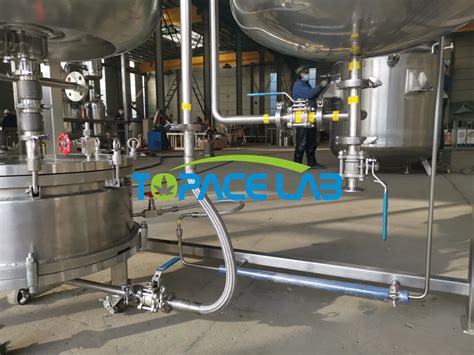 Topacelab 50l 500l Jacketed Biological Reactor With Agitator Stainless Steel Lab Chemical