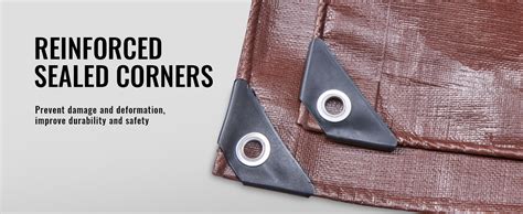 VEVOR Tarp X Ft Mil Extra Thick Waterproof Poly Plastic Tarps Cover Multi Purpose