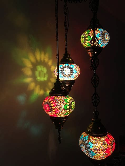 4 - BALL TURKISH MOSAIC CHANDELIER | Turkish mosaic lamp, Mosaic lamp ...