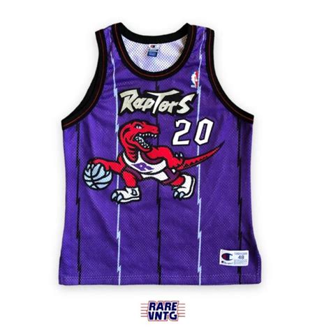 90s Damon Stoudamire Toronto Raptors Champion Authentic Nba Jersey Size 48 Xl Rare Vntg