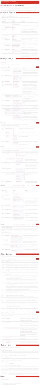 Ruby Rails Cheat Sheet Printable Pdf Download