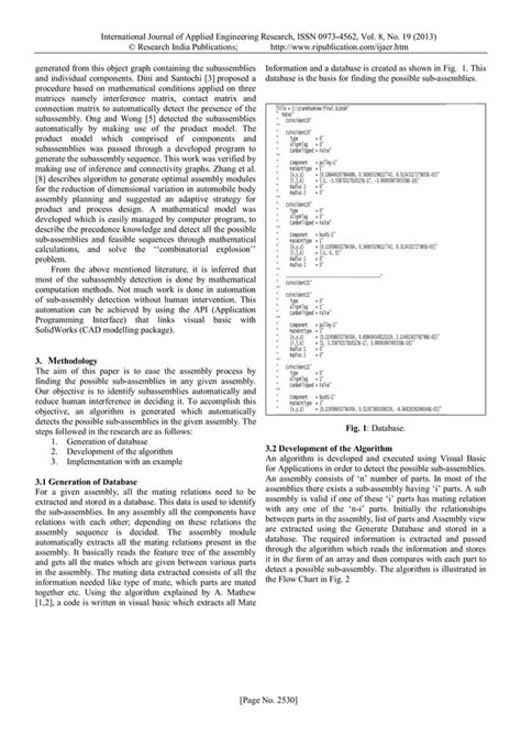 Automatic Identification Of Sub Assembly In An Assembly Pdf