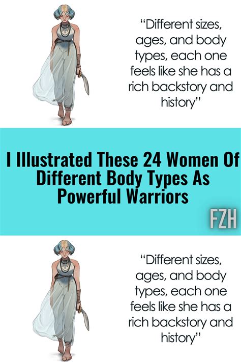 I Illustrated These 24 Women Of Different Body Types As Powerful