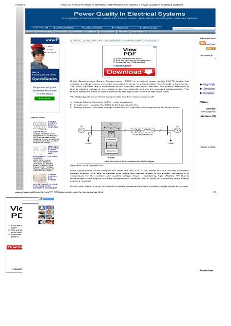 pdf static synchronous series compensator sssc power quality in