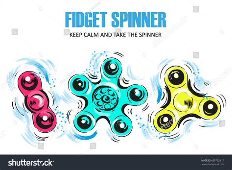 Set Hand Spinning Machine Rotation Vector Stock Vector Royalty Free