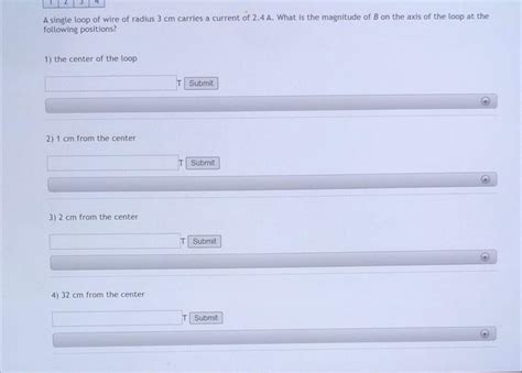 Solved A Single Loop Of Wire Of Radius Cm Carries A Chegg