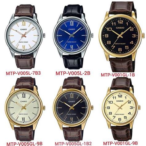 นาฬิกาข้อมือ Casio รุ่น Mtp V005 และ Mtp V001 รับประกันศูนย์ 1ปี Shopee Thailand